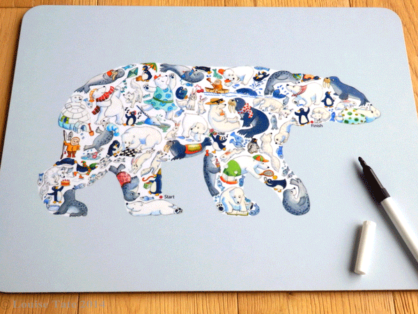 Polar Bear Maze Table Mat – Louise Tate Illustration