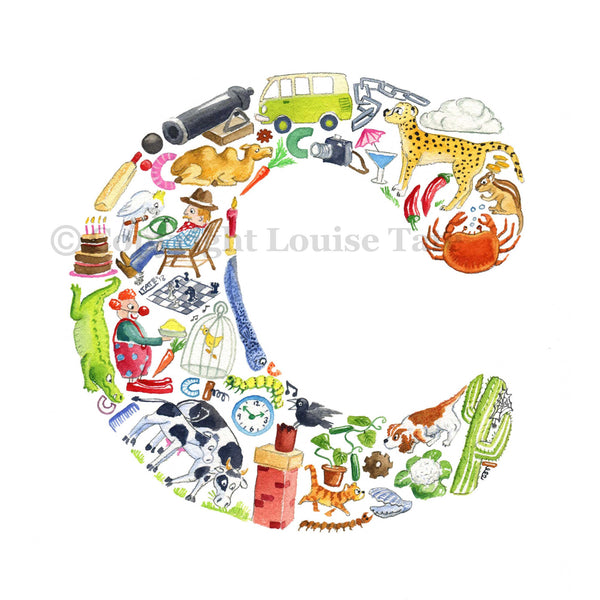 Alphabet Art Letter C – Louise Tate Illustration