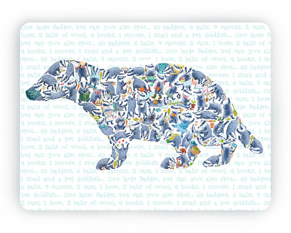 Badger Table Mat – Louise Tate Illustration